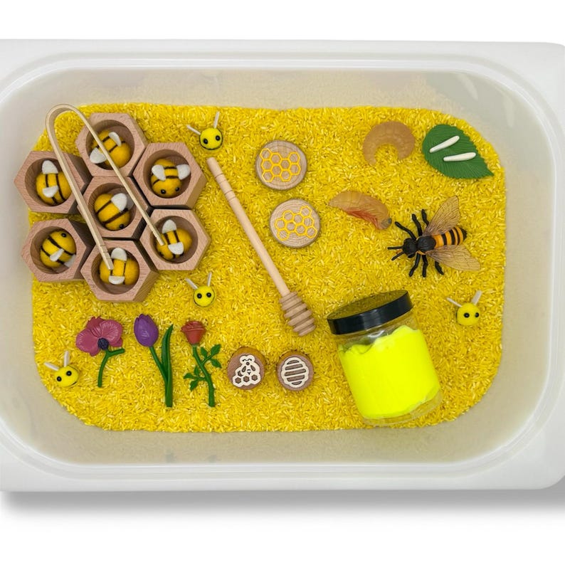 Educational Bee Themed Sensory Play Kit With Motor Skills Practice ...