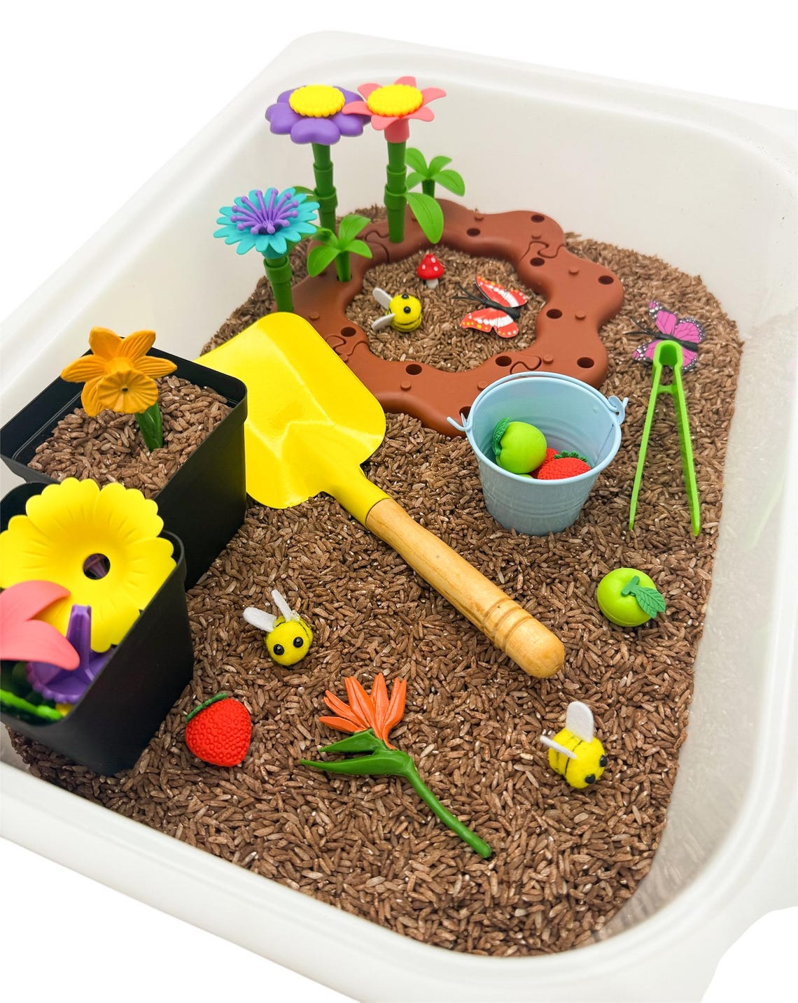 Colorful Fruit and Flower Garden Theme Sensory Bin - Etsy