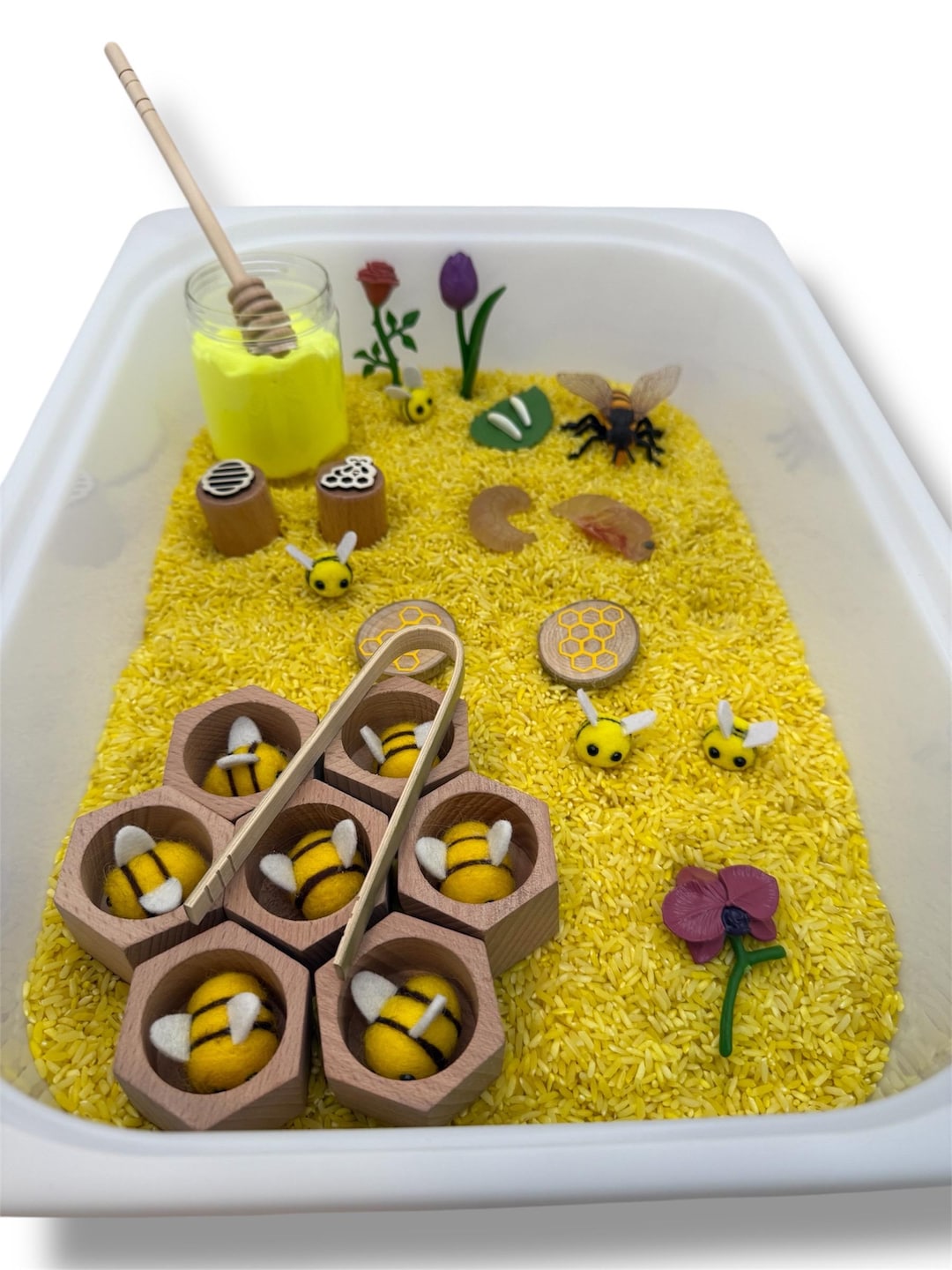 Educational Bee Themed Sensory Play Kit With Motor Skills Practice ...