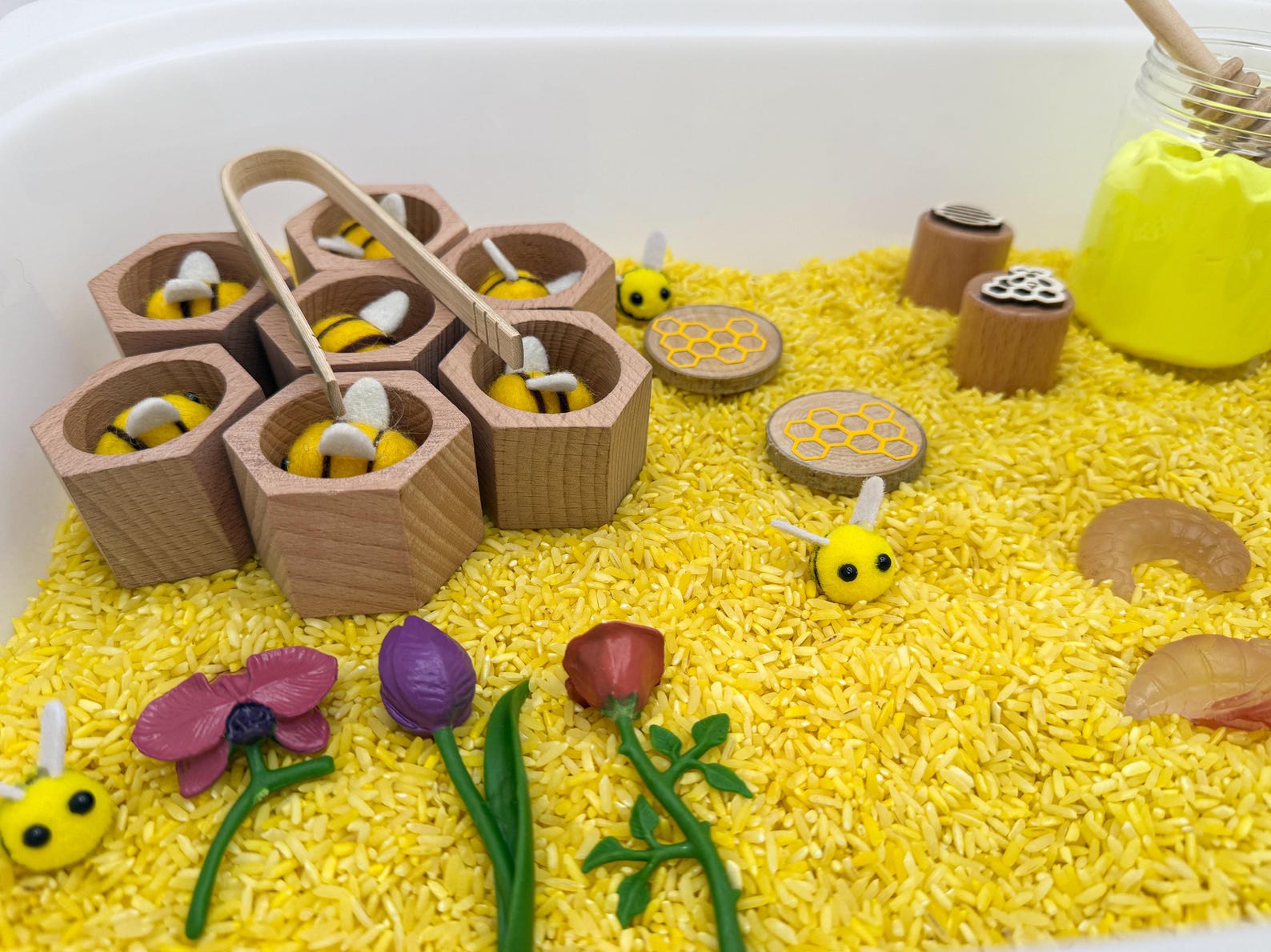Educational Bee Themed Sensory Play Kit With Motor Skills Practice ...