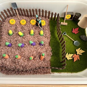 Vegetable Farm Garden Sensory Bin With Matching Game - Etsy