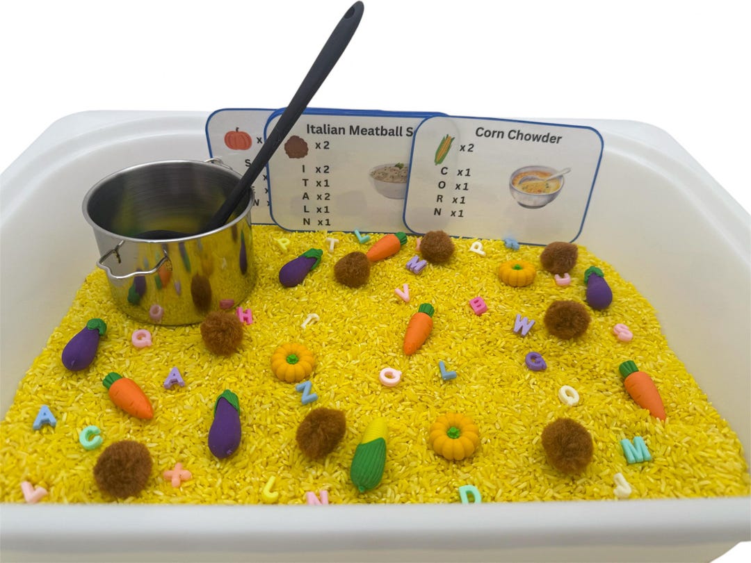 Alphabet Soup- Letter Recognition Sensory Bin - Etsy