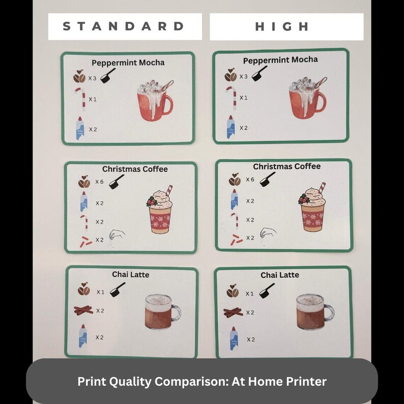 Coffee and Drink Visual Recipe Cards for Sensory Bin, Instant Digital ...