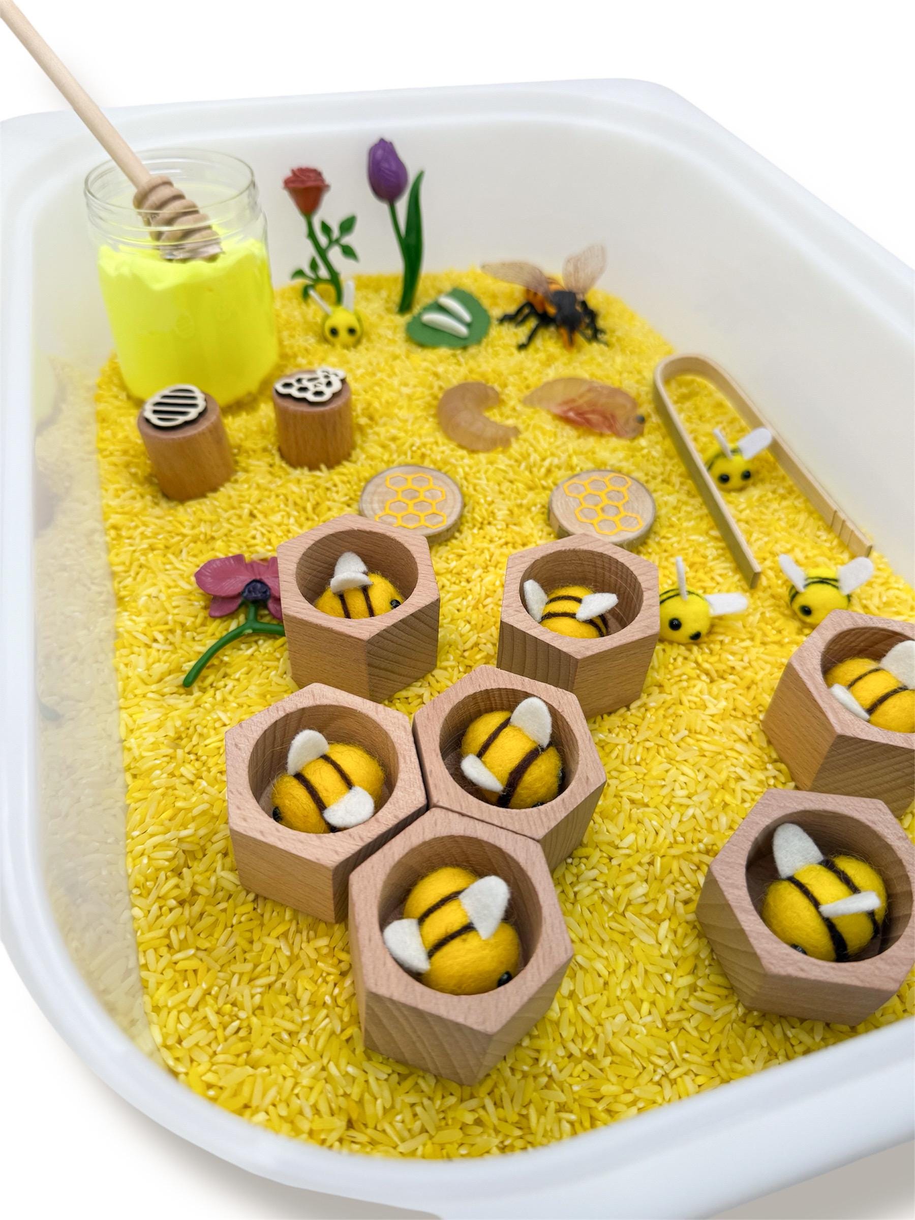 Educational Bee Themed Sensory Play Kit With Motor Skills Practice ...