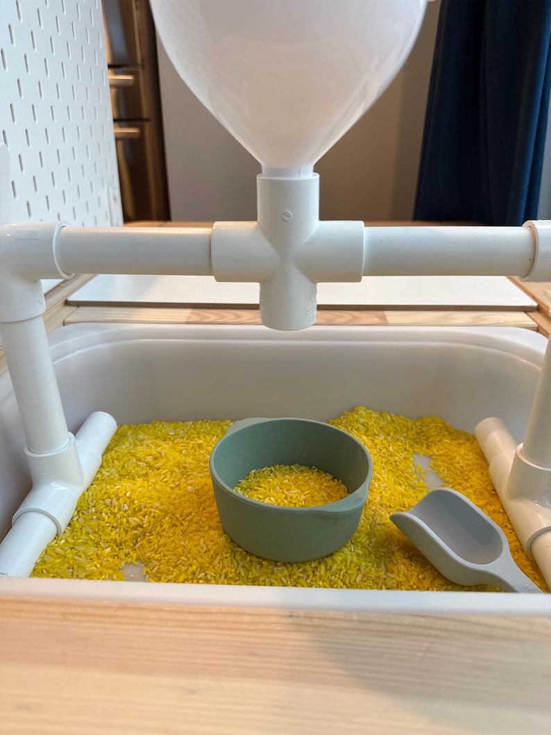 Sensory Bin Accessory: Funnel Stand, Sensory Dump and Pour, Rice Chute ...
