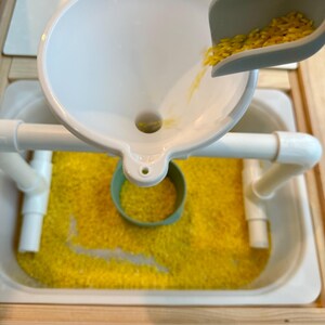 Sensory Bin Accessory: Funnel Stand, Sensory Dump and Pour, Rice Chute ...