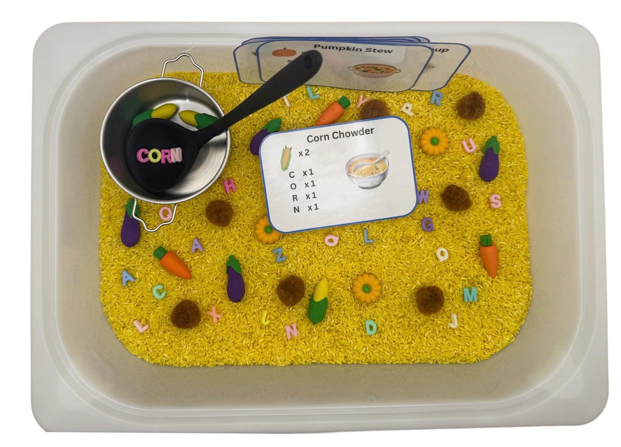 Alphabet Soup- Letter Recognition Sensory Bin - Etsy
