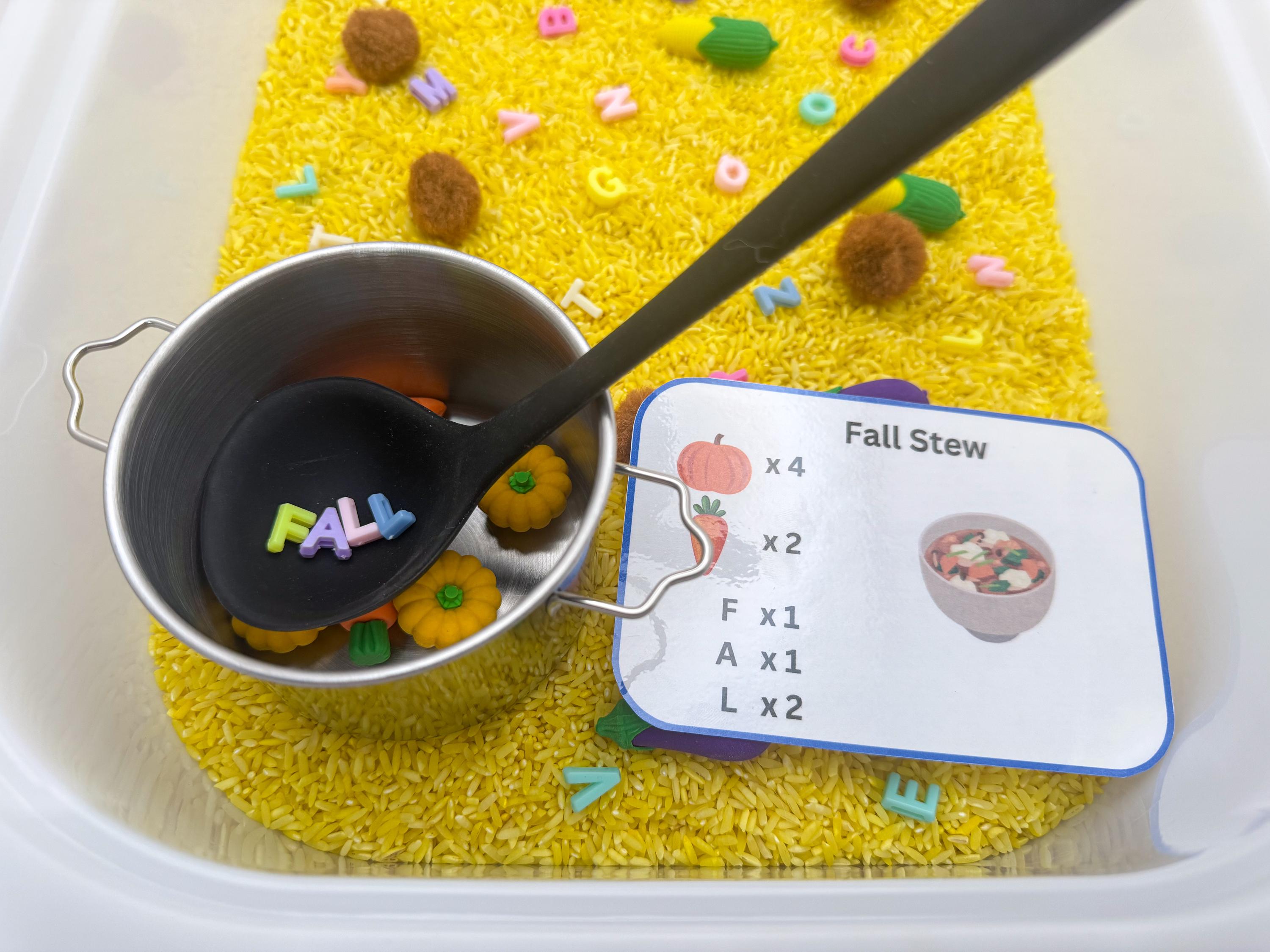 Alphabet Soup- Letter Recognition Sensory Bin - Etsy