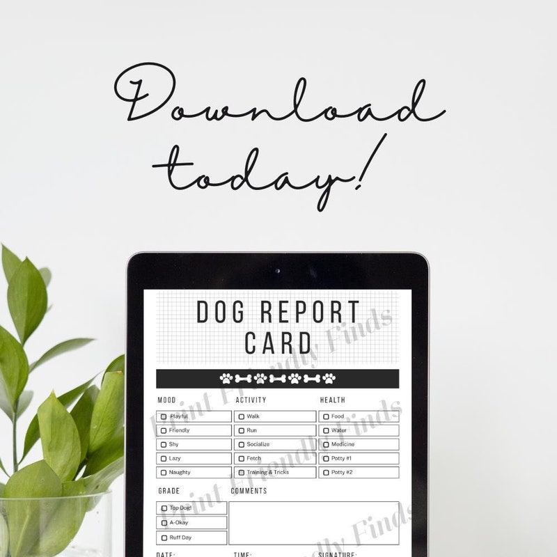 Dog Report Card - Etsy
