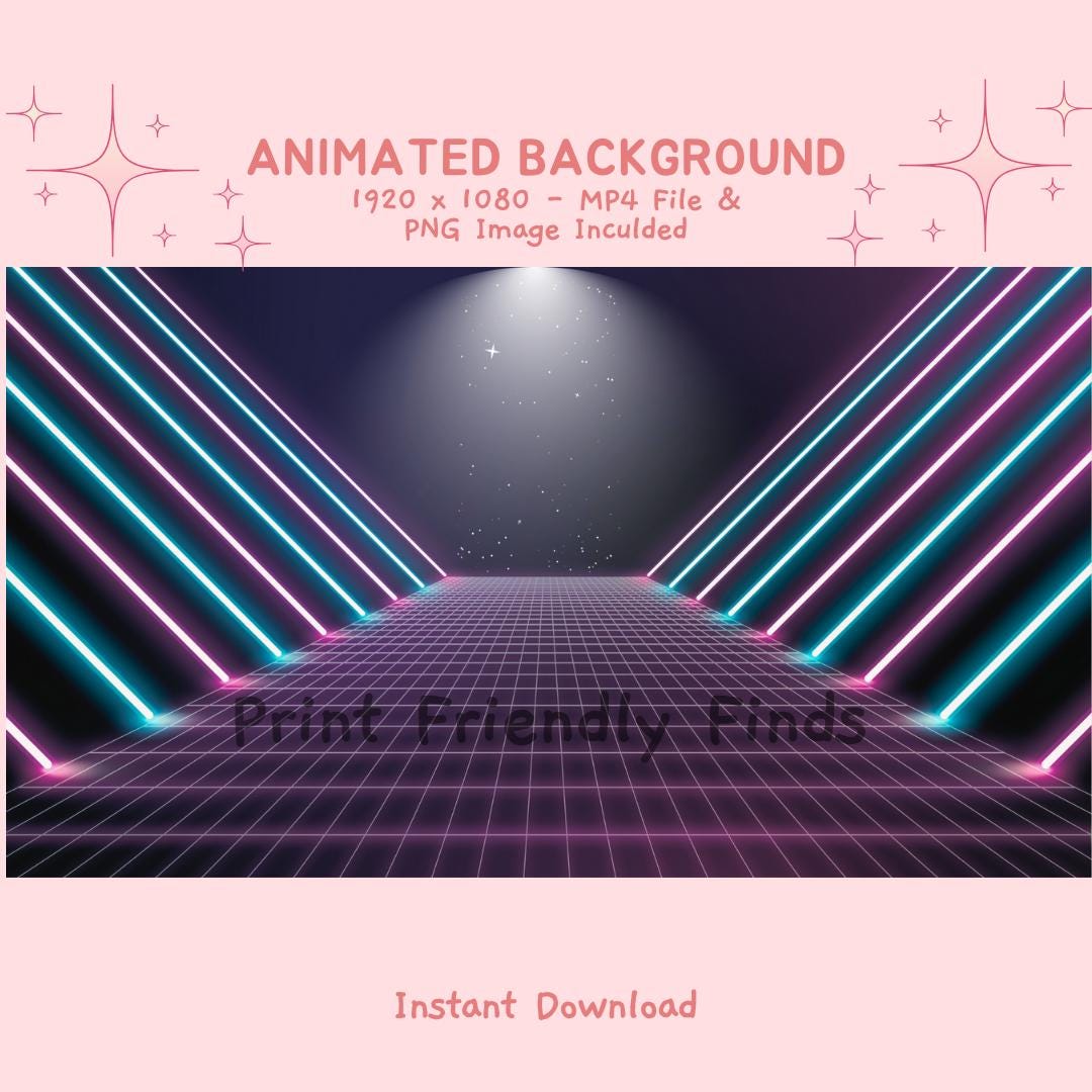 Animated Virtual Background Fun and Flashy Stage With Spotlight ...
