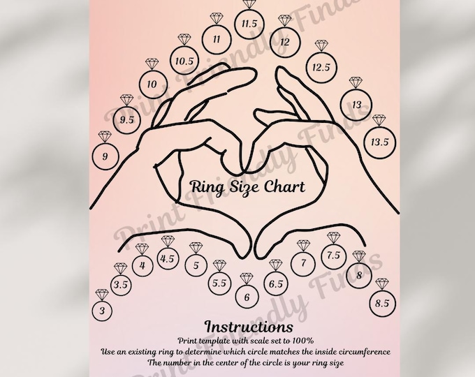 Printable Ring Sizer | Accurate Ring Size Finder | Measuring Tool ...