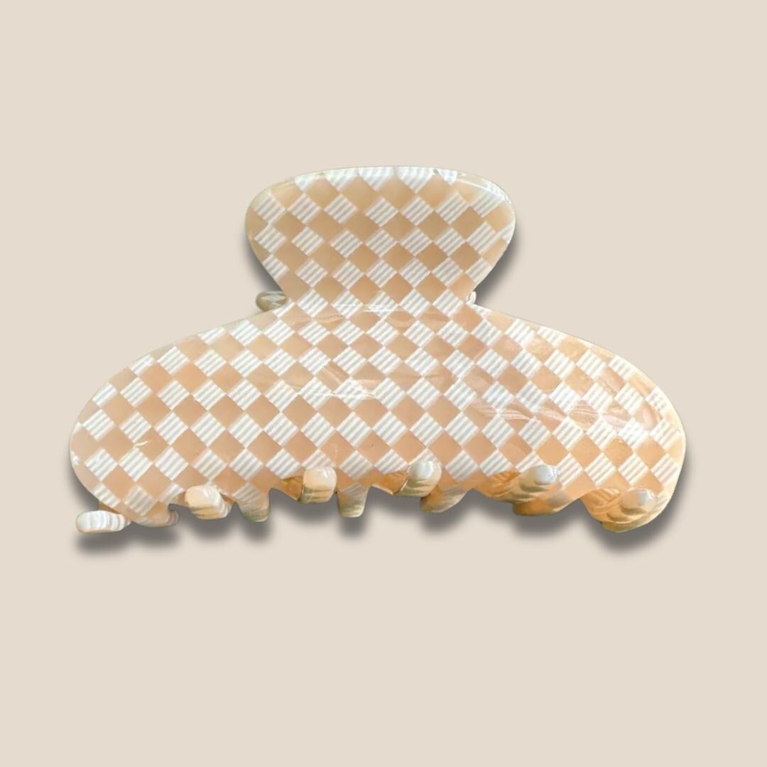 Pink Checker Everyday Hair Claw - Etsy