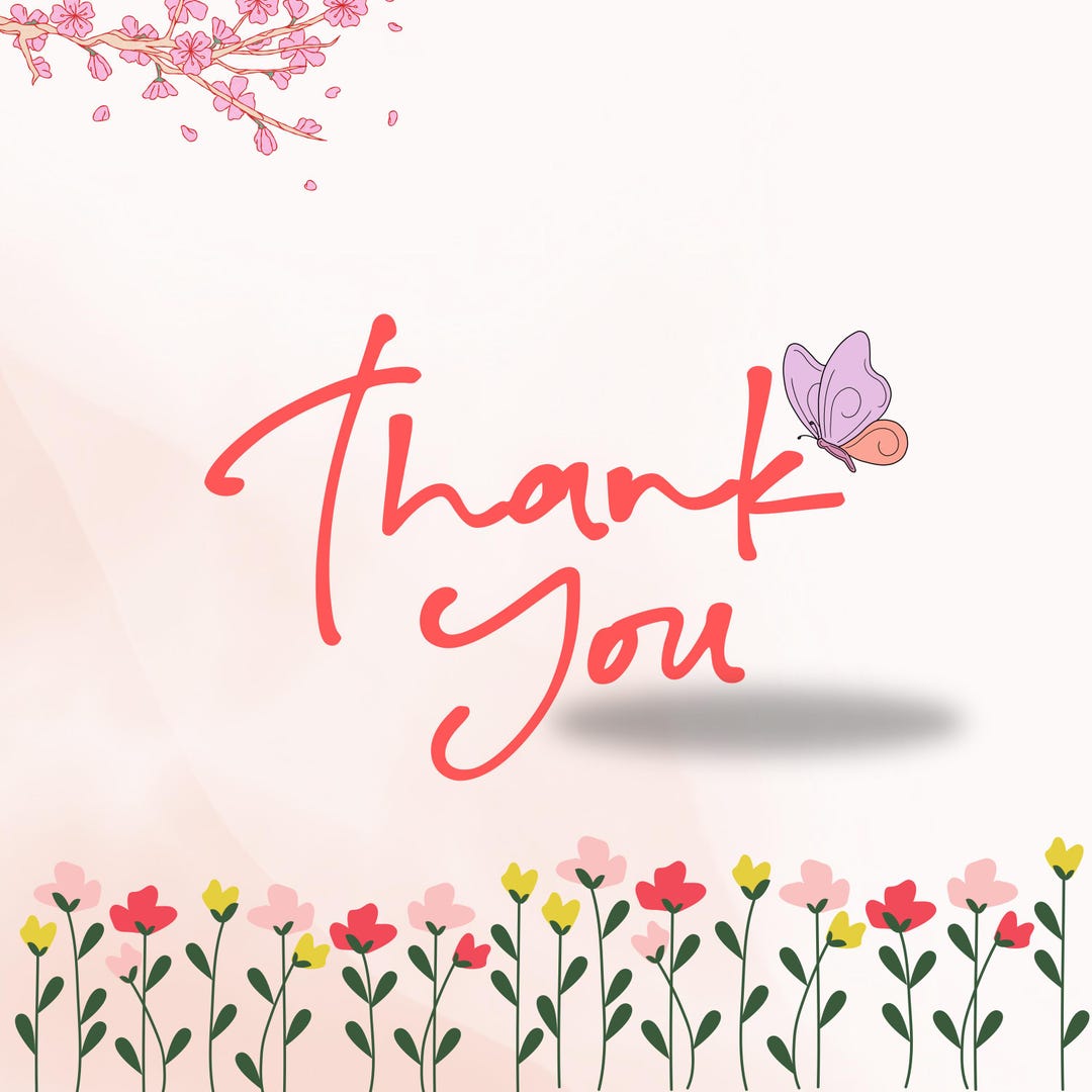 Digital Thank You Cards - Etsy