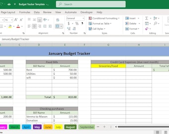 Editable Personal Finance Budget Template - Etsy