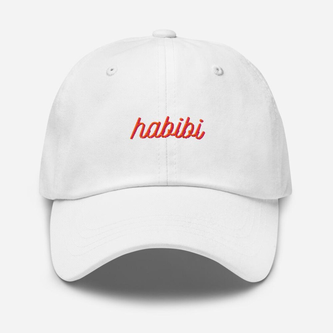 Habibi Embroidered Denim Baseball Cap - Minimalist Arabic Love Gift - Etsy