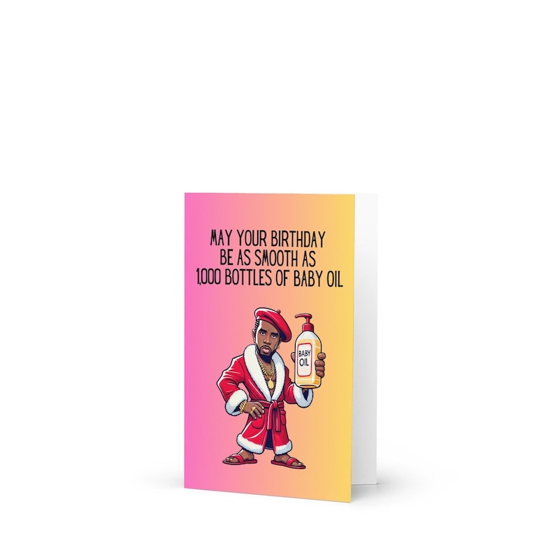 P Diddy - Funny Birthday Card for Him or Her – Smooth Baby Oil Design ...