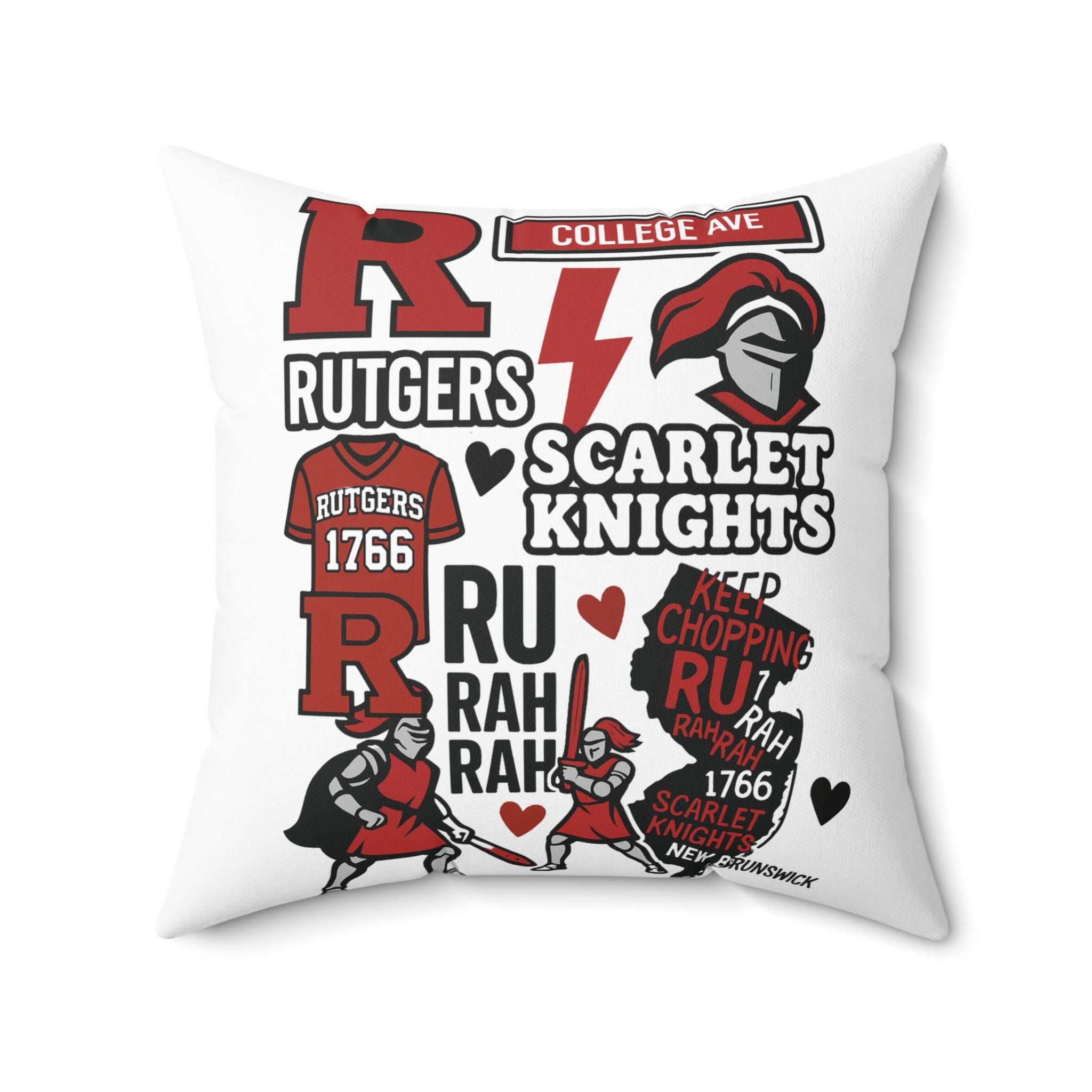 Rutgers Pillow Dorm Decor Class of 2029 College Acceptance Gift Scarlet ...