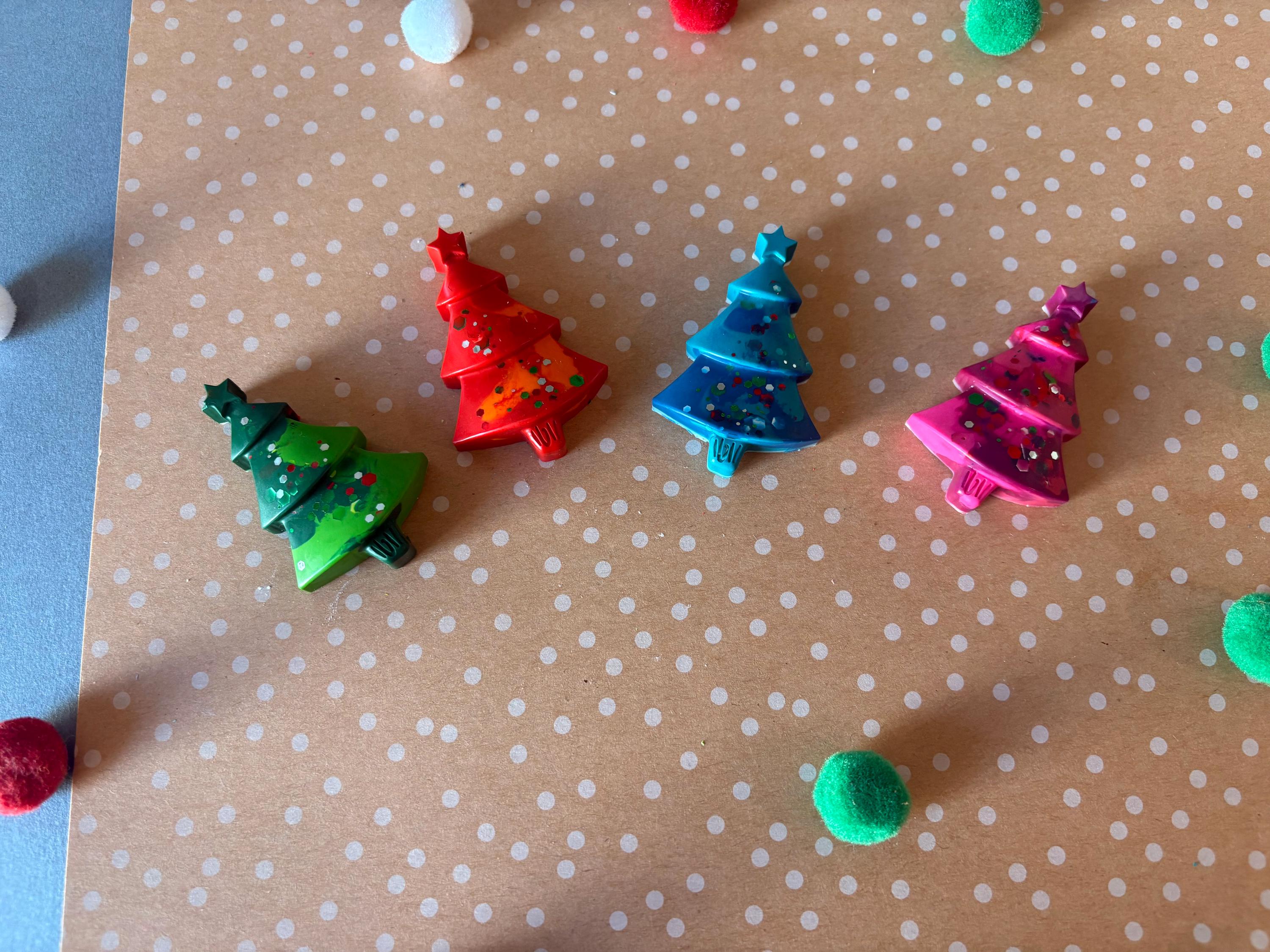 Christmas Tree Crayons, Festive Crayons, Kids Stocking Stuffer, Cute ...