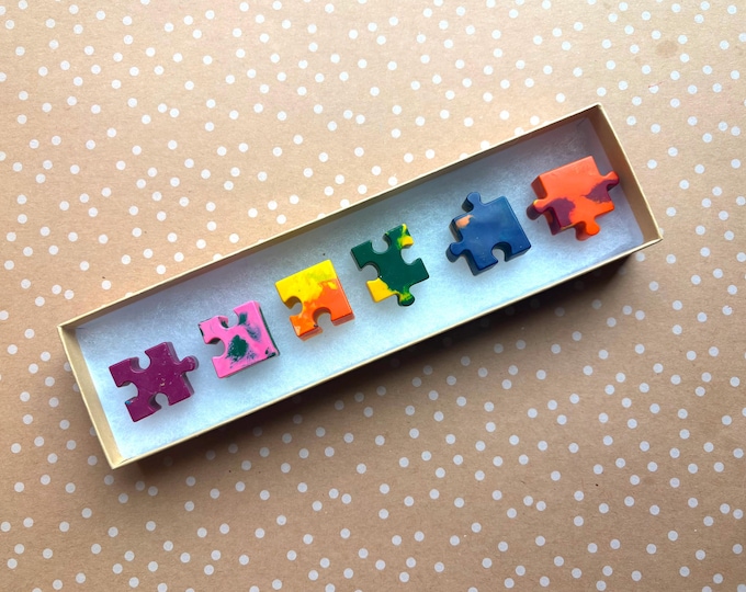 Puzzle Crayons 3 Count. Personalized Kids Crayons. Party Favors. Kids ...