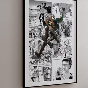 Manga Poster - Eren Yeager - Curated Manga Panels - Digital Print - Etsy