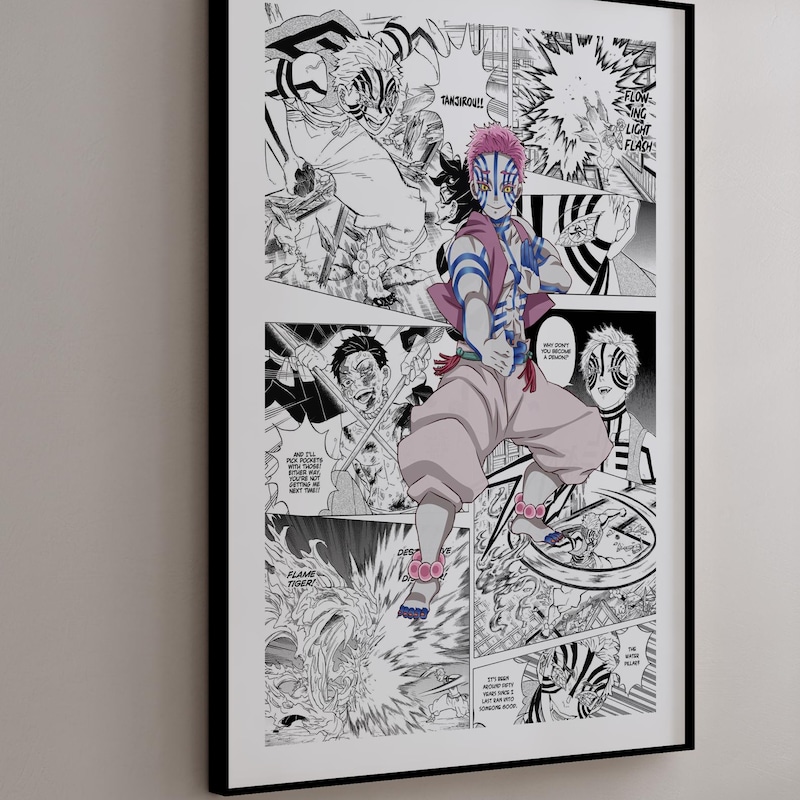 Akaza Poster Demon Slayer - Etsy