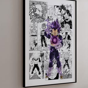Vegeta Goku Manga Panel - Etsy