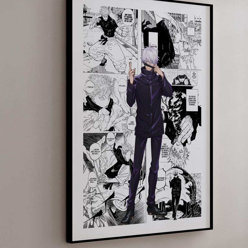 Gojo Satoru Manga Panels - Etsy