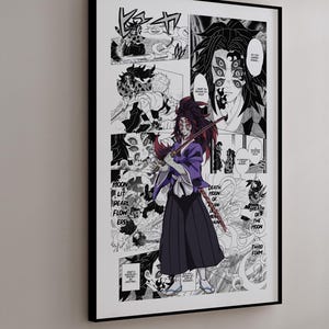 Manga Poster - Kokushibo - Curated Manga Panels - Digital Print - Etsy