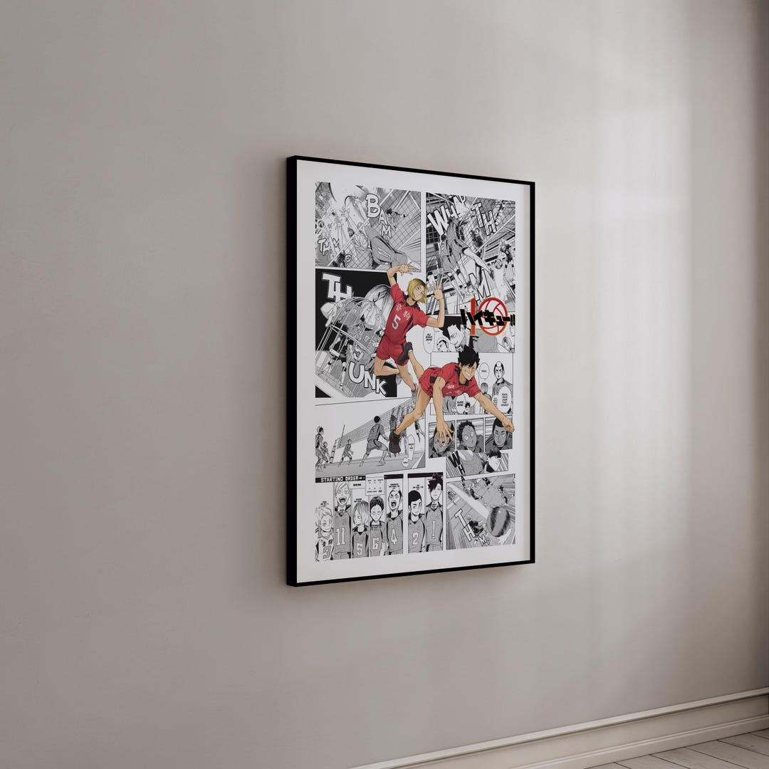 Manga Poster - Nekoma High (tetsuo Kuroo & Kenma Kozume)- Curated Manga ...