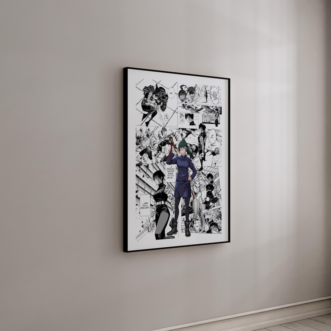 Manga Poster - Maki Zenin - Curated Manga Panels - Digital Print - Etsy