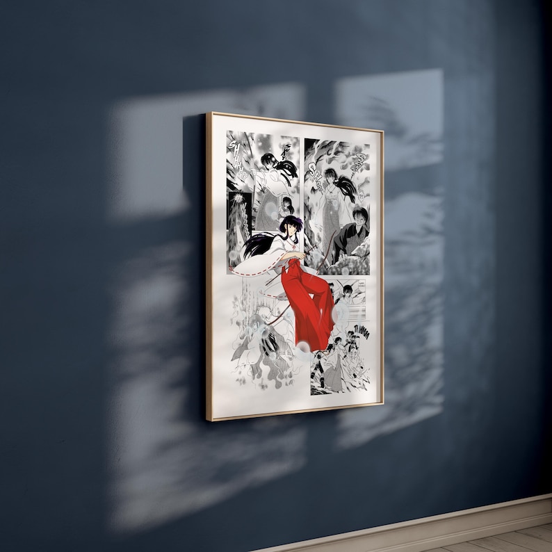 Manga Poster - Kikyo - Curated Manga Panels - Digital Print - Etsy