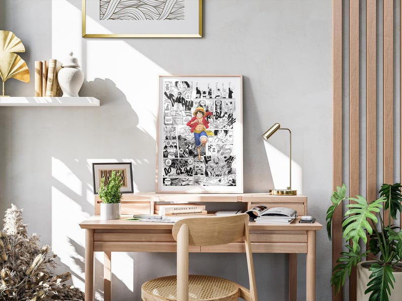 One Piece Manga Poster Monkey D. Luffy Curated Manga Panels - Etsy ...