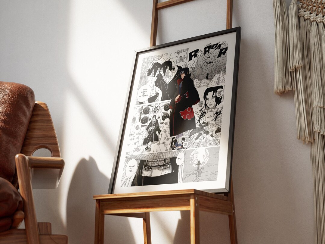 Naruto Shippuden Manga Poster Itachi Uchiha Curated Manga Panels - Etsy ...