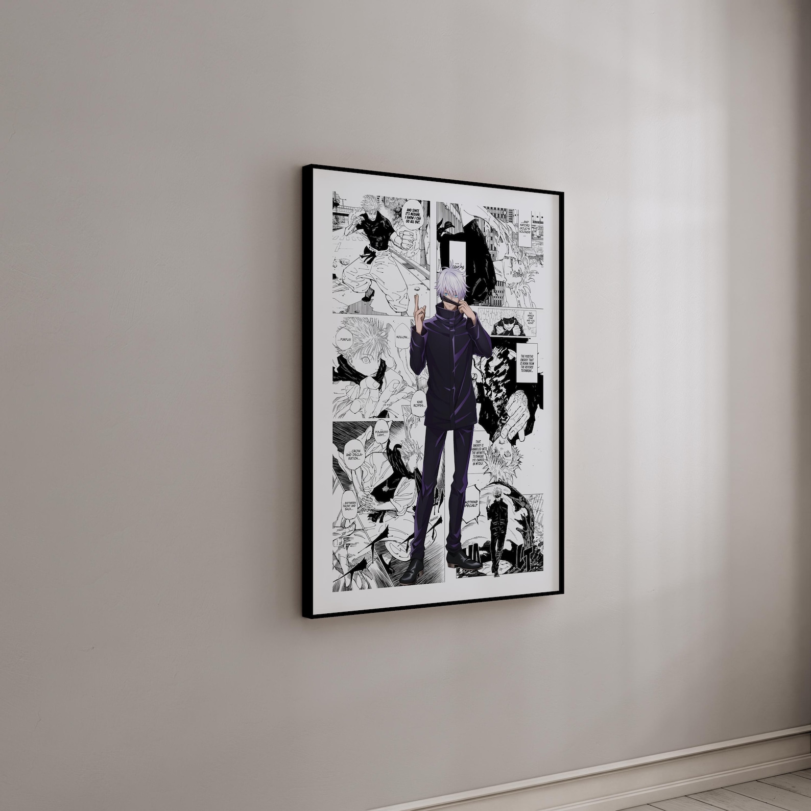 Manga Poster - Satoru Gojo - Curated Manga Panels - Digital Print - Etsy