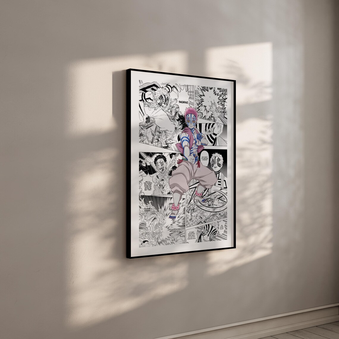 Manga Poster - Akaza - Curated Manga Panels - Digital Print - Etsy