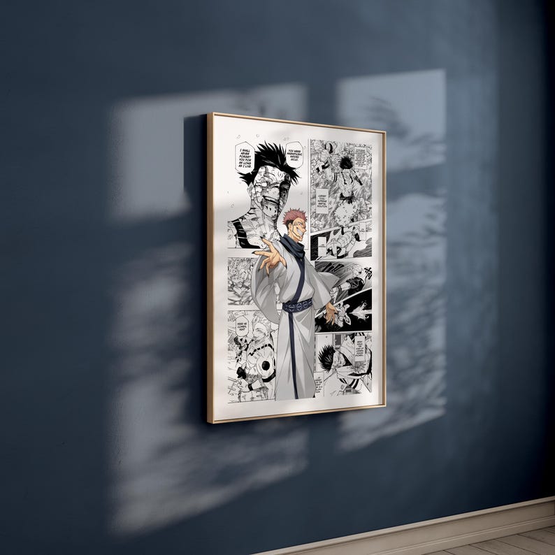 Manga Poster - Ryomen Sukuna - Curated Manga Panels - Digital Print - Etsy