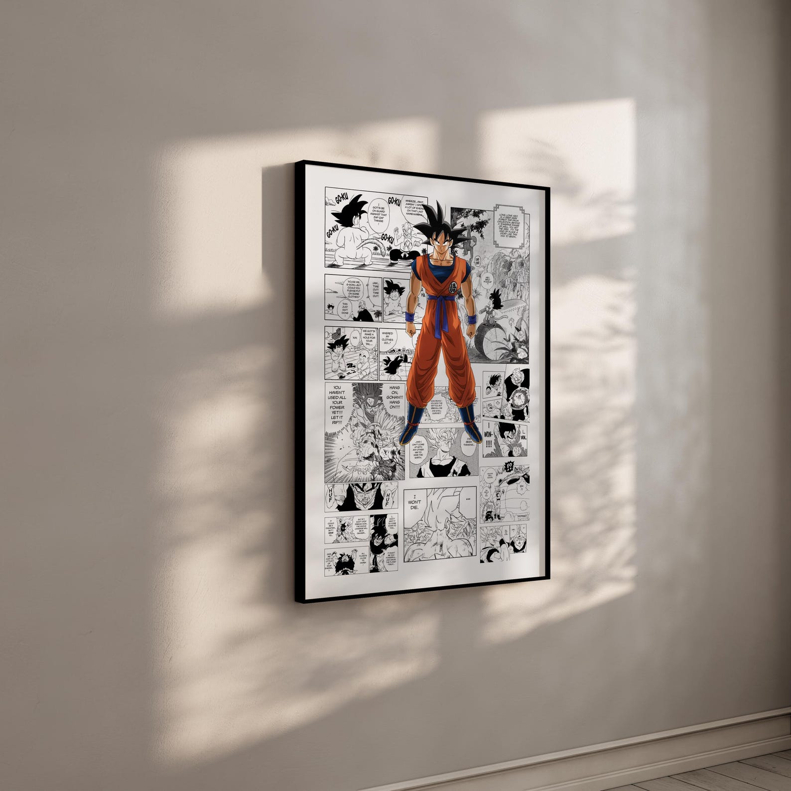 Manga Poster - Son Goku - Curated Manga Panels - Digital Print - Etsy