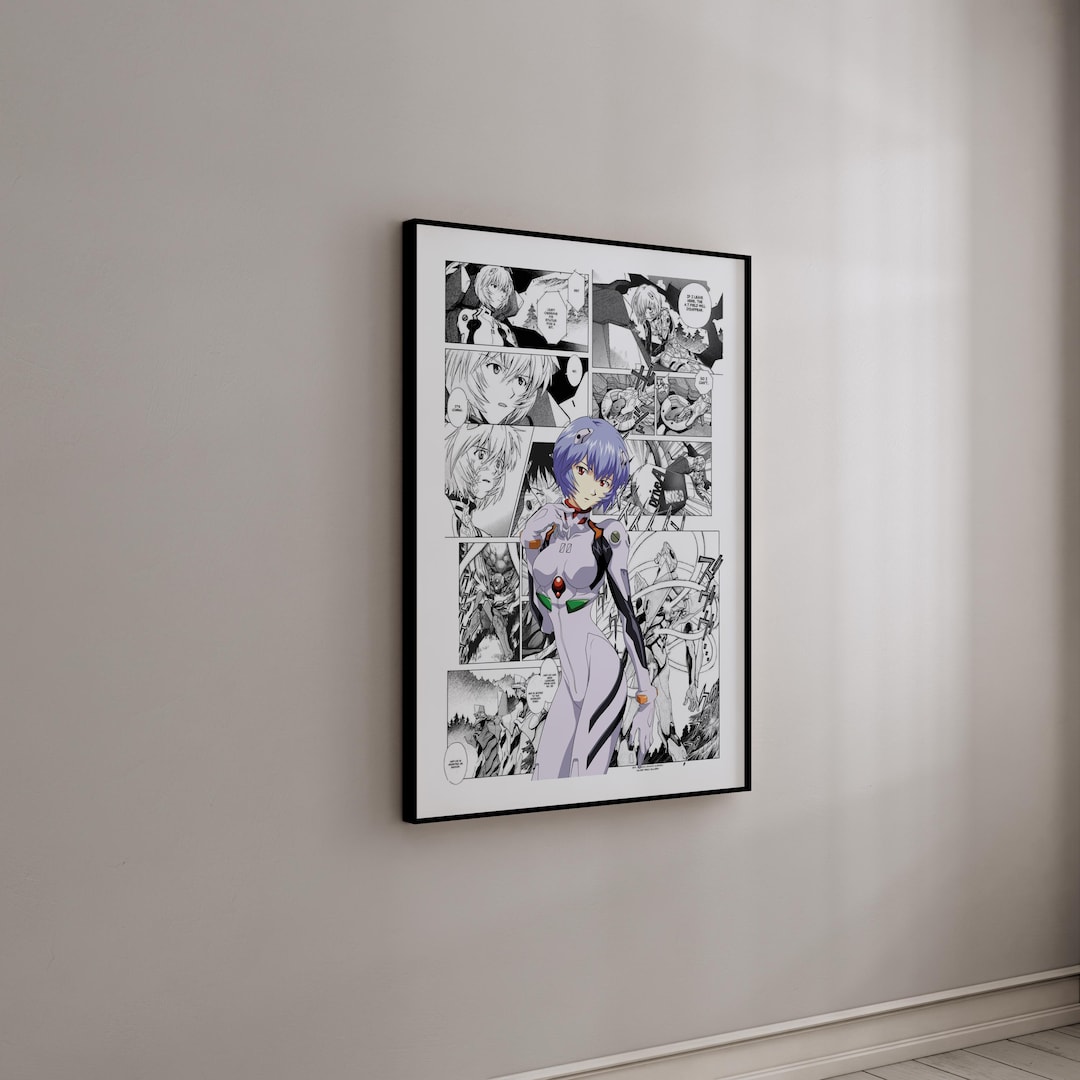 Manga Poster - Rei Ayanami - Curated Manga Panels - Digital Print - Etsy
