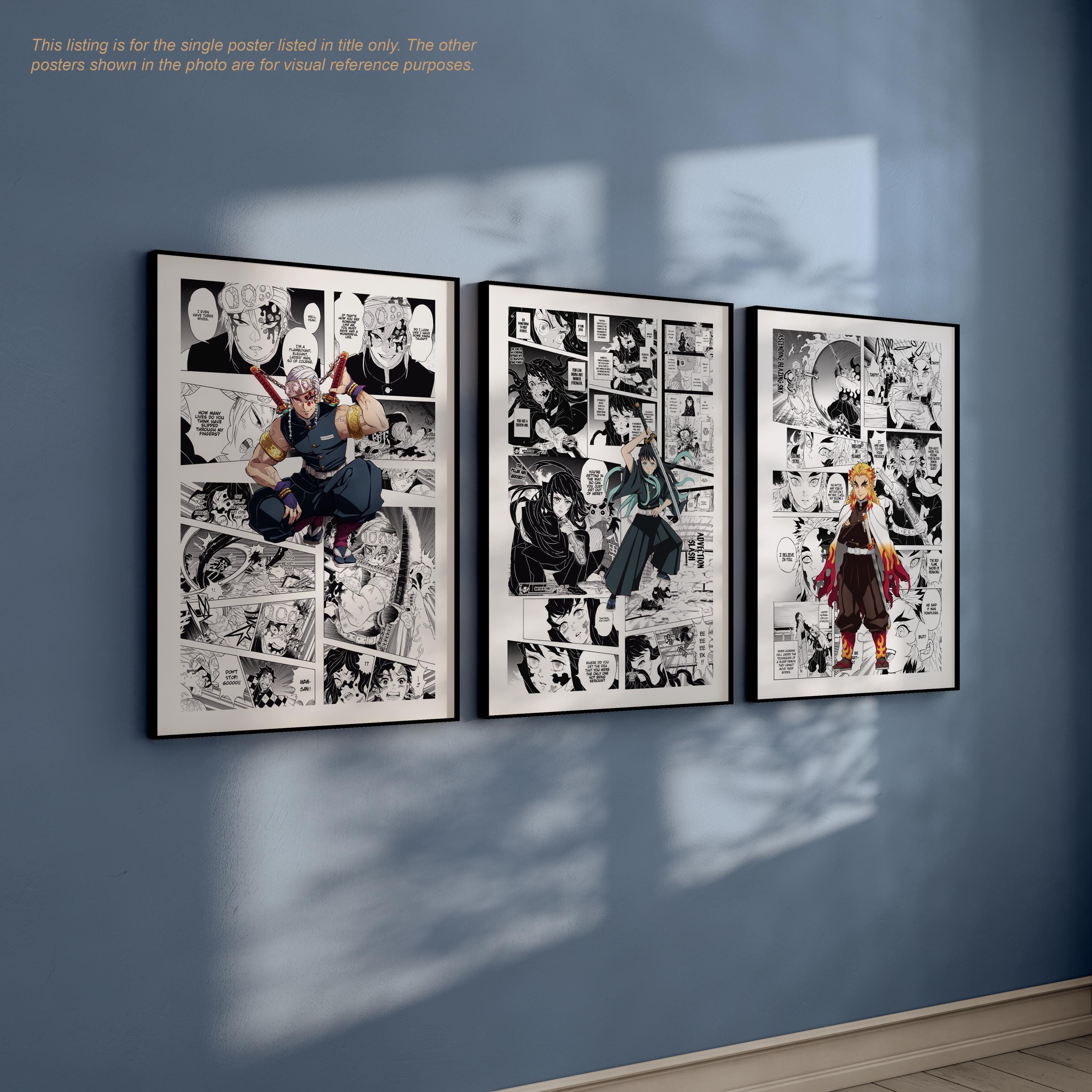 Manga Poster - Kyojuro Rengoku - Curated Manga Panels - Digital Print ...