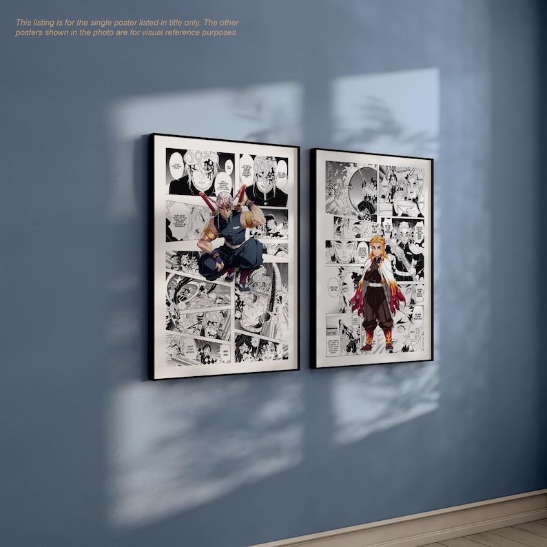 Manga Poster - Kyojuro Rengoku - Curated Manga Panels - Digital Print ...