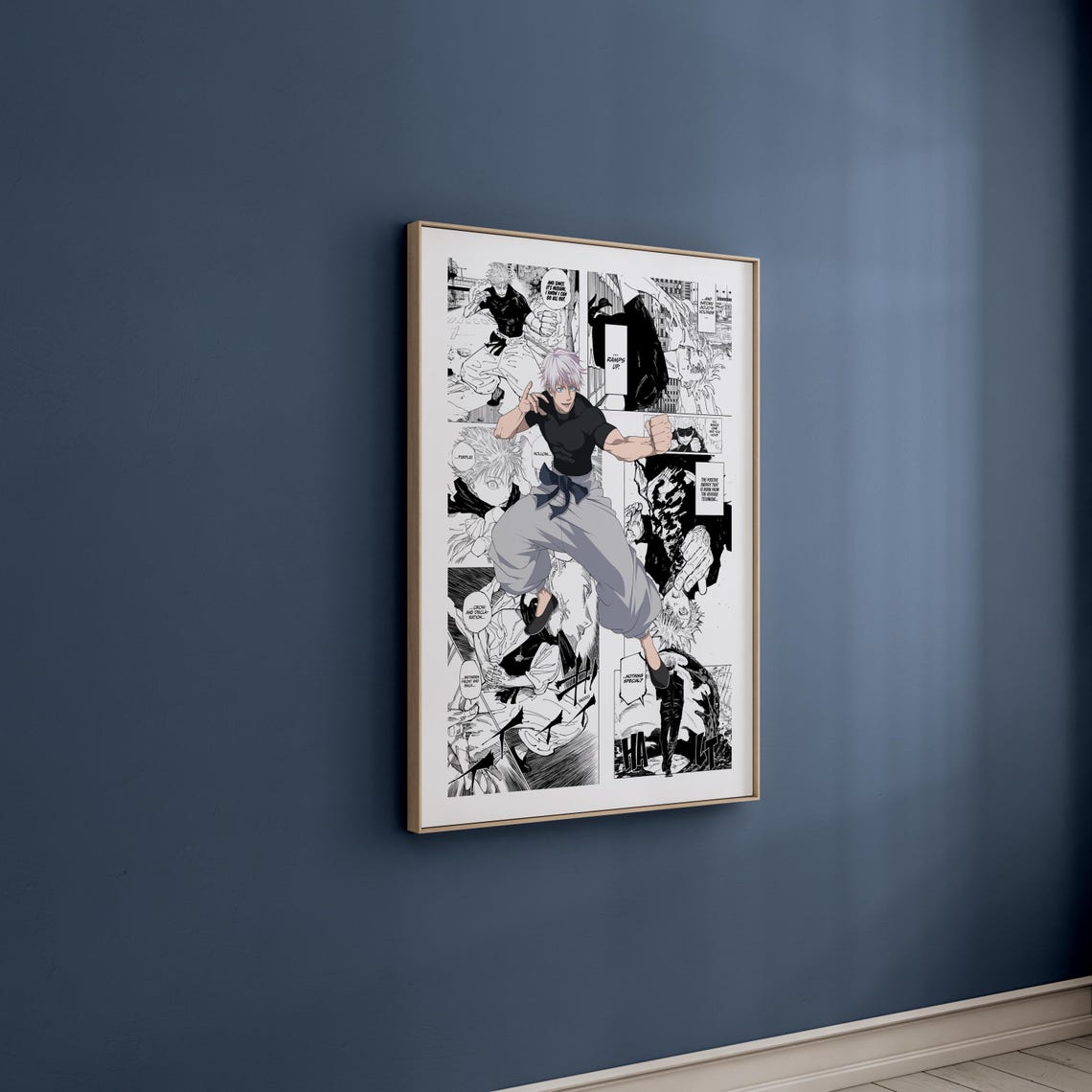 Manga Poster - Satoru Gojo - Curated Manga Panels - Digital Print - Etsy