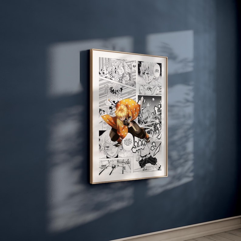 Manga Poster - Zenitsu Agatsuma - Curated Manga Panels - Digital Print ...
