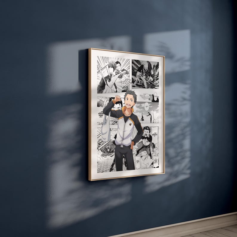 Manga Poster - Subaru Natsuki - Curated Manga Panels - Digital Print - Etsy
