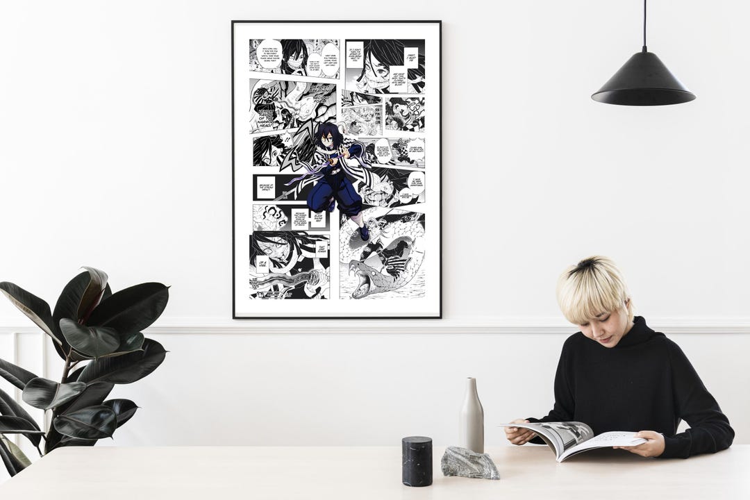 Demon Slayer Manga Poster Obanai Iguro Curated Manga Panels - Etsy