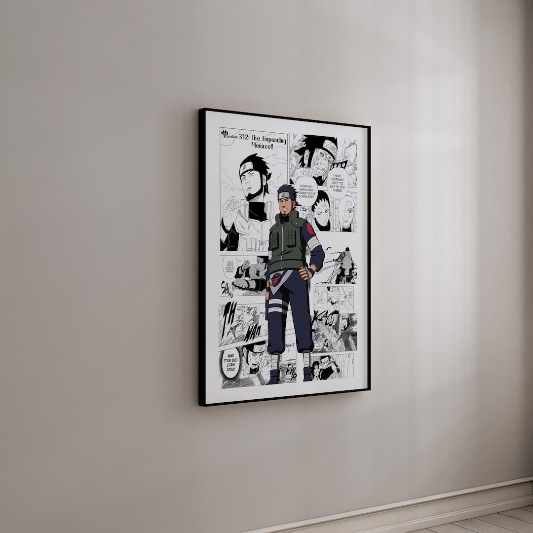 Manga Poster - Asuma Sarutobi - Curated Manga Panels - Digital Print - Etsy