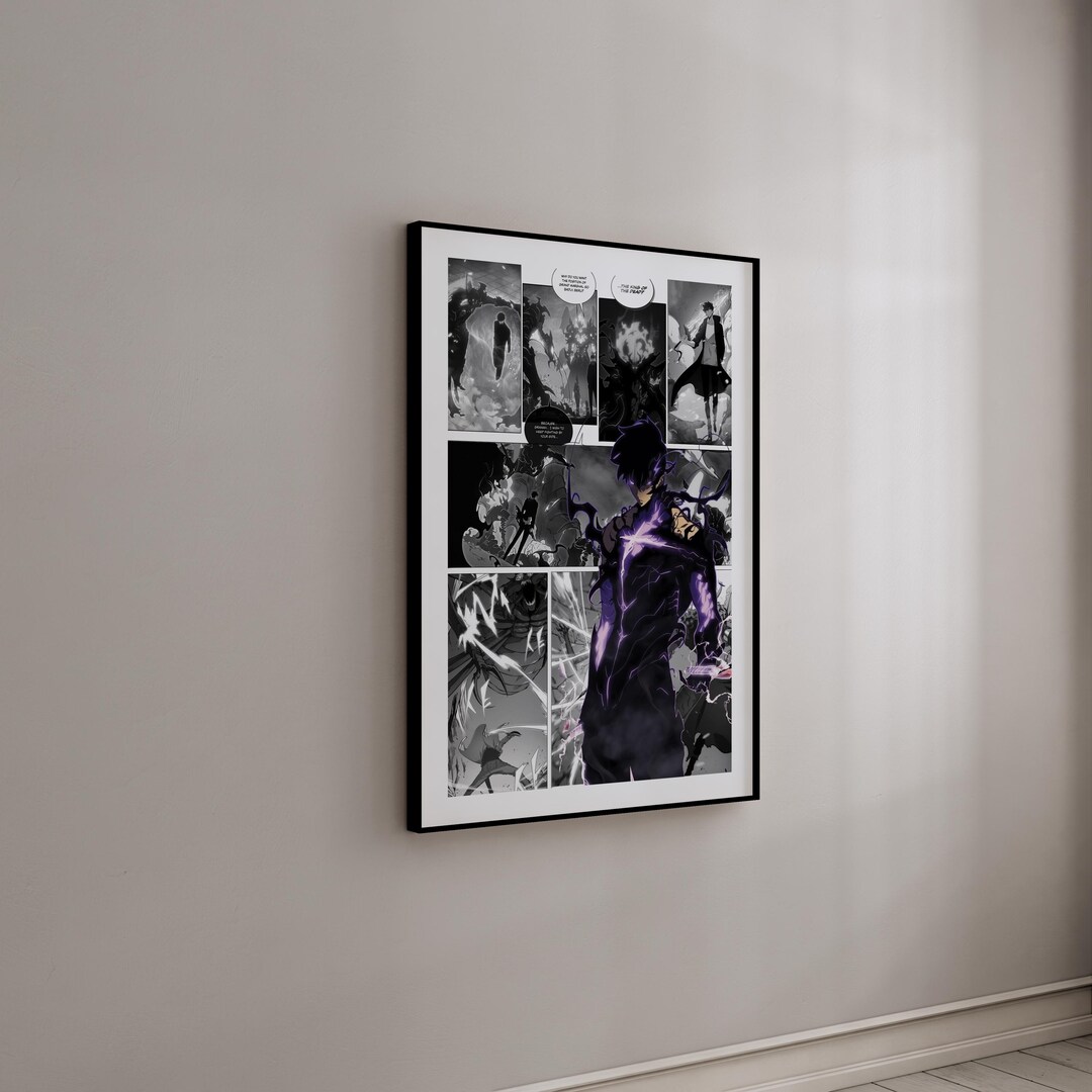 Manga Poster - Sung Jinwoo 'shadow Monarch' - Curated Manga Panels ...