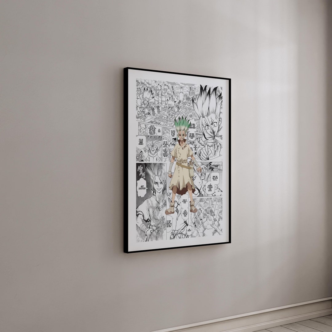 Dr. Stone Manga Poster Senku Ishigami Curated Manga Panels Digital ...