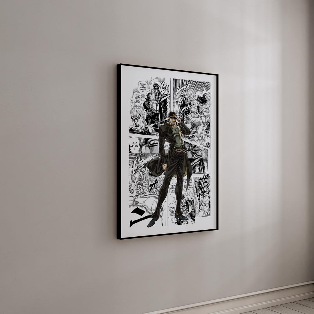 Manga Poster - Jotaro Kujo - Curated Manga Panels - Digital Print - Etsy