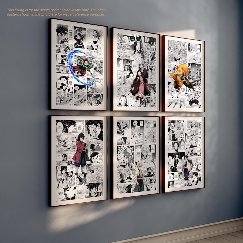 Manga Poster - Zenitsu Agatsuma - Curated Manga Panels - Digital Print ...
