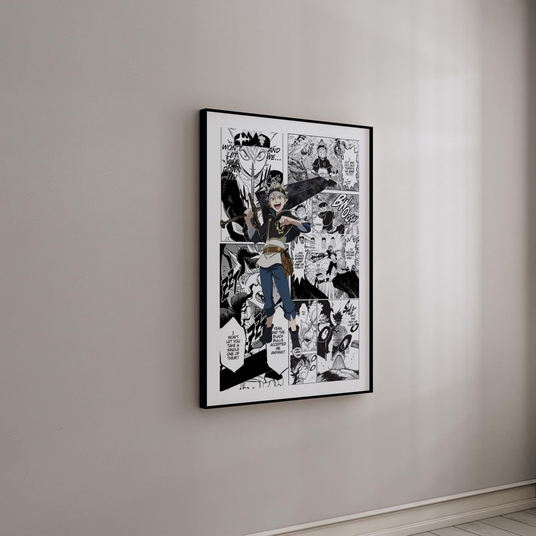 Black Clover Manga Poster Asta Curated Manga Panels Digital Print - Etsy